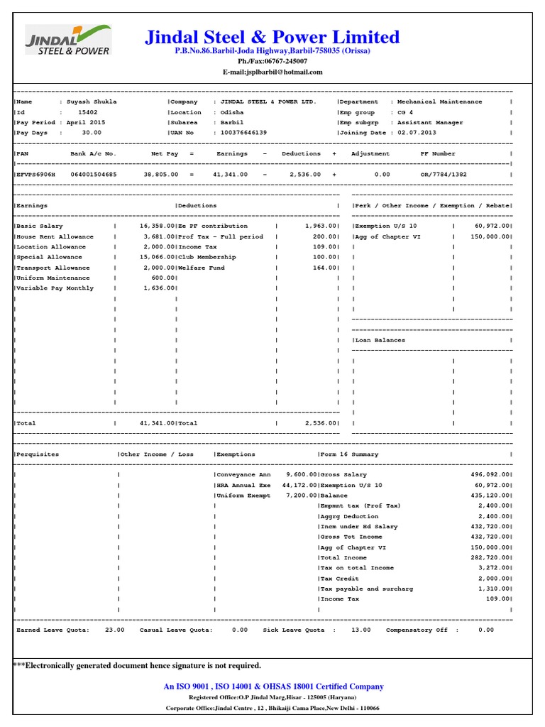 Jindal Steel & Power Limited: P.B.No.86.Barbil-Joda Highway, Barbil ...