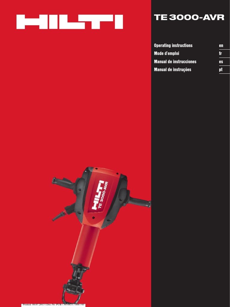 TE 3000-AVR: Operating Instructions en Mode D'emploi FR Manual de ...