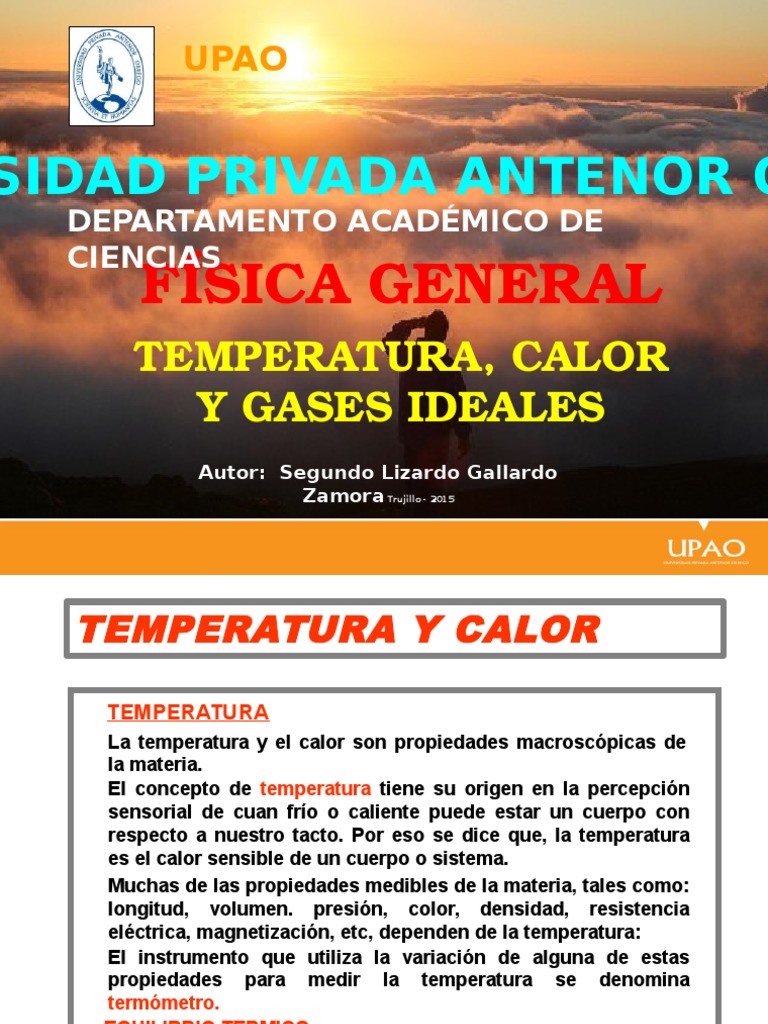 7.-Temperatura, Calor y Gas Ideal | PDF | Gases | Expansión térmica