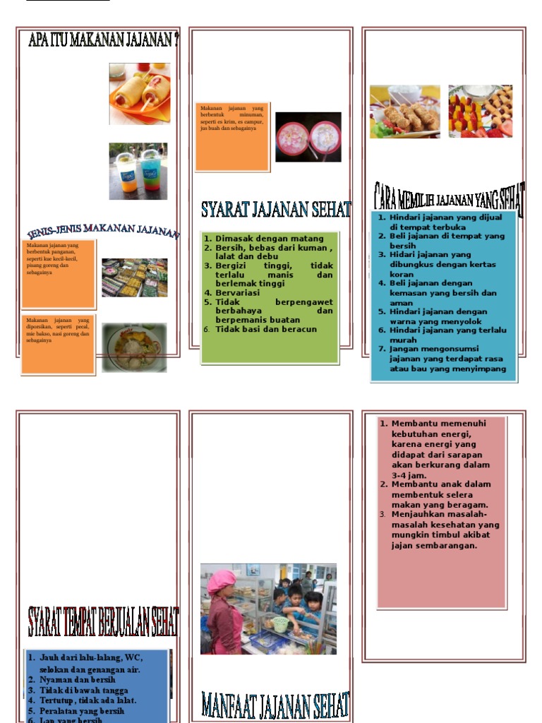 Leaflet Jajanan Sehat | PDF