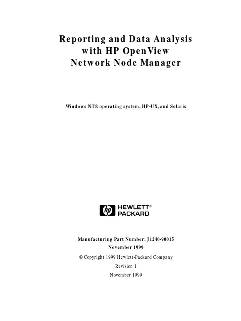 Reporting and Data Analysis With HP Openview Network Node Manager | PDF | Sql | Databases