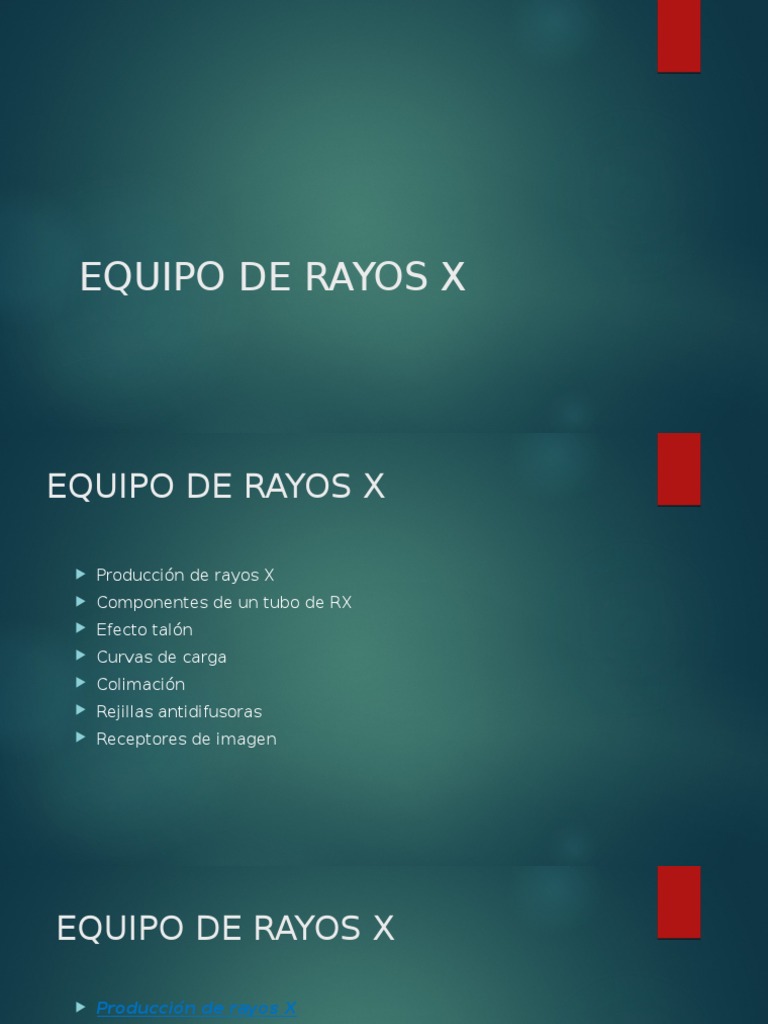 Componentes y Funcionamiento del Equipo de Rayos X | PDF | Rayo X ...