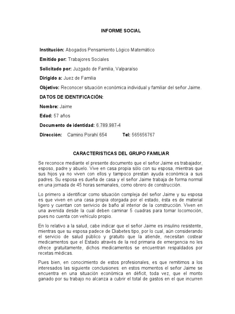 Informe Social | PDF