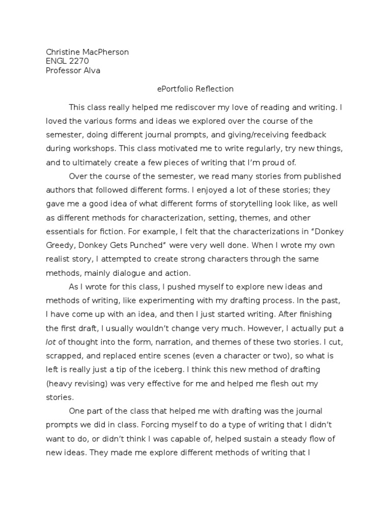 Eportfolio Reflection | PDF | Leisure