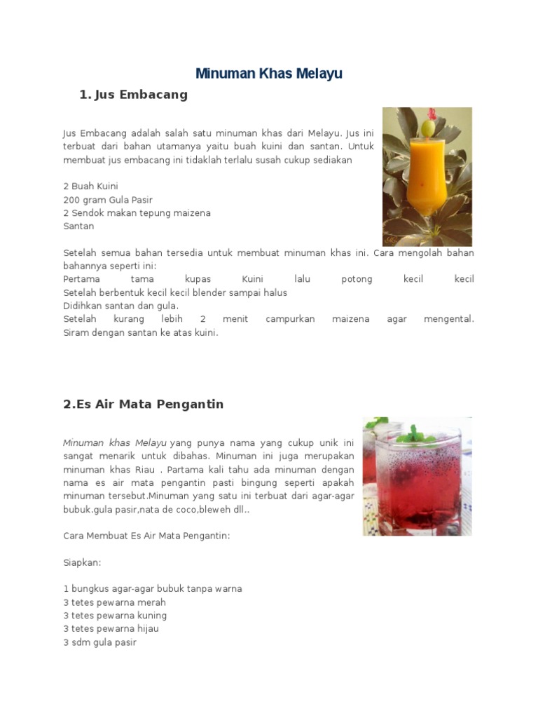 4 Minuman Riau | PDF