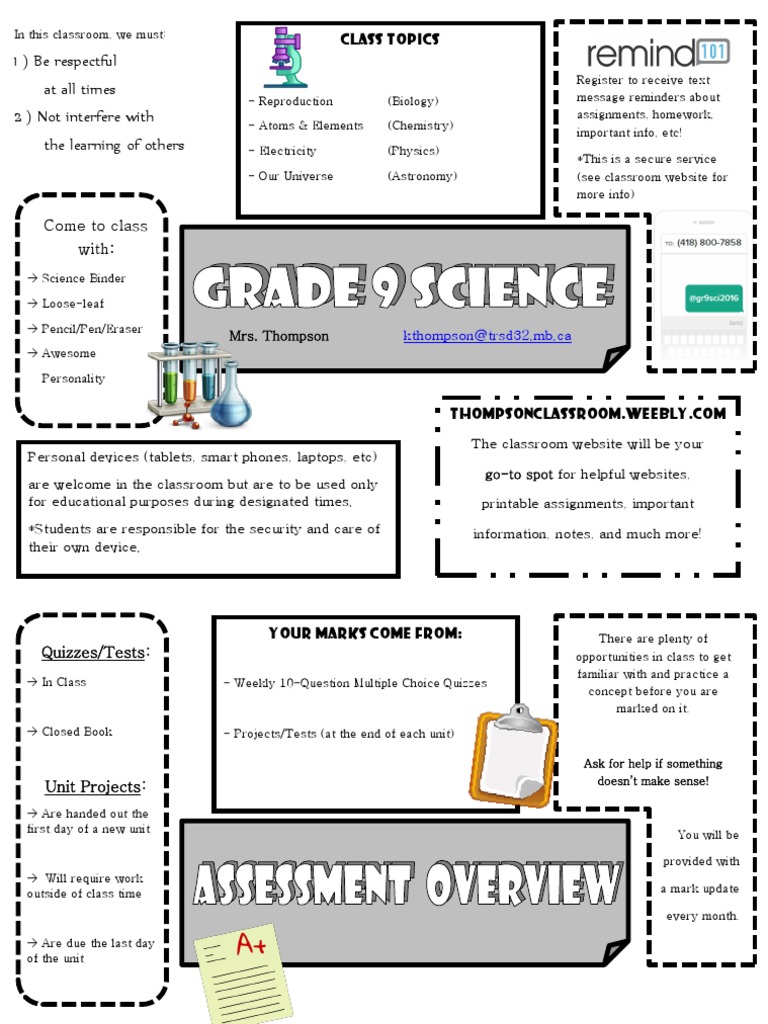 Grade 9 Science Course Outline 16 | PDF