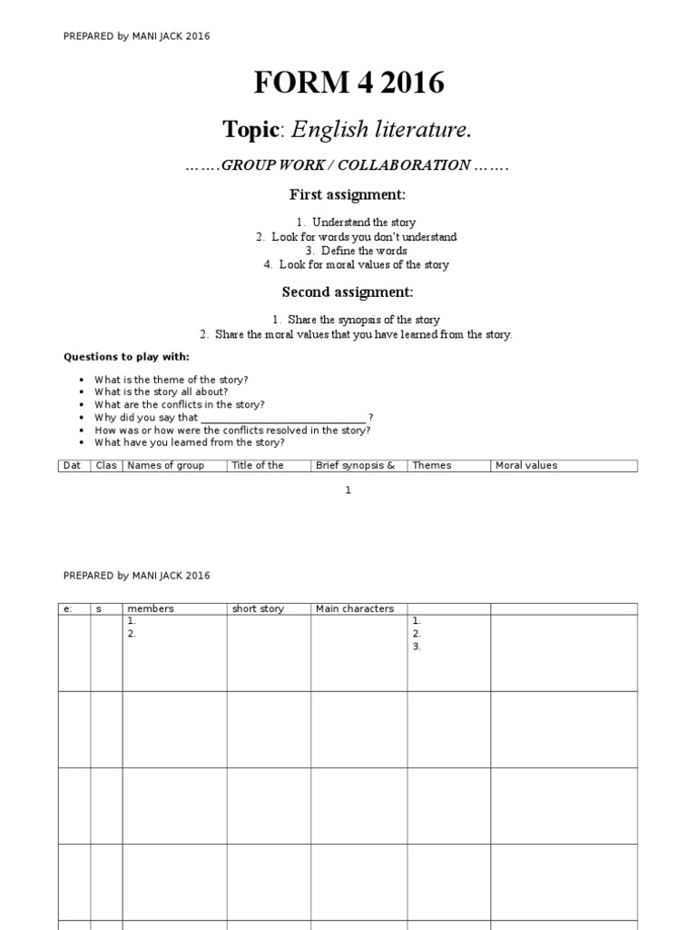 Literature Evaluation Form | PDF | Foreign Language Studies