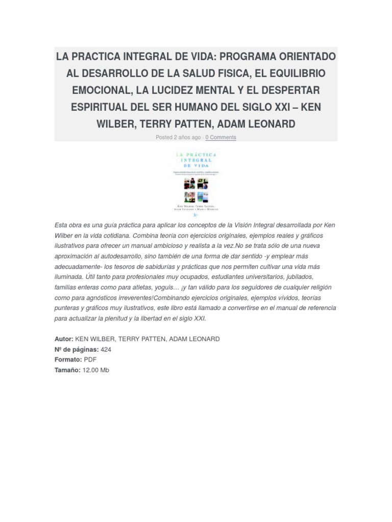 La Practica Integral de Vida | PDF
