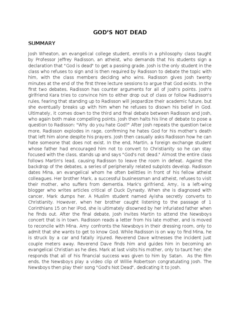 God's Not Dead | PDF | Religion And Belief