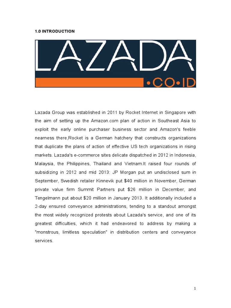 Introduction Lazada | PDF | Online Shopping | E Commerce