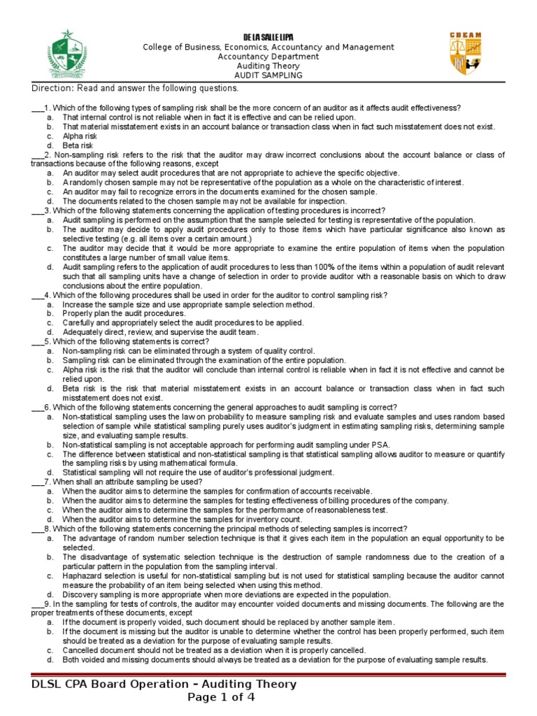 Audit Sampling | PDF | Stratified Sampling | Audit