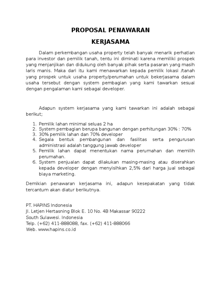 Proposal Penawaran. Property | PDF