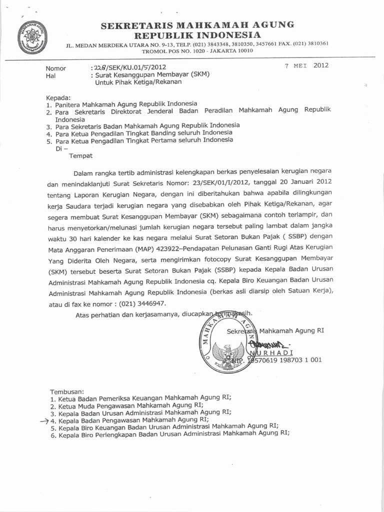 Surat Kesanggupan Membayar SKM | PDF