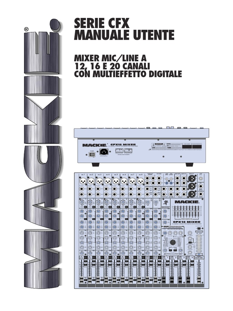 Mackie CFX 12 - Ita | PDF | Audio Electronics | Sound Production