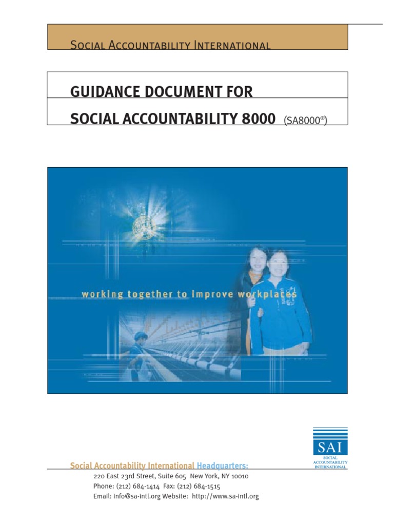 Guidance Document For Social Accountability | PDF | International ...