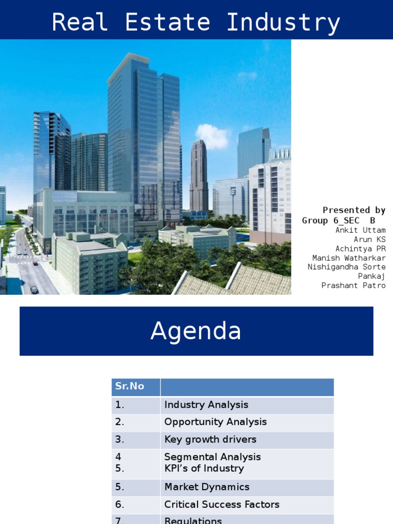 Real Estate PPT - V Good | PDF | Renting | Economic Growth