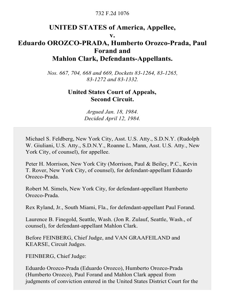 United States v. Eduardo Orozco-Prada, Humberto Orozco-Prada, Paul ...