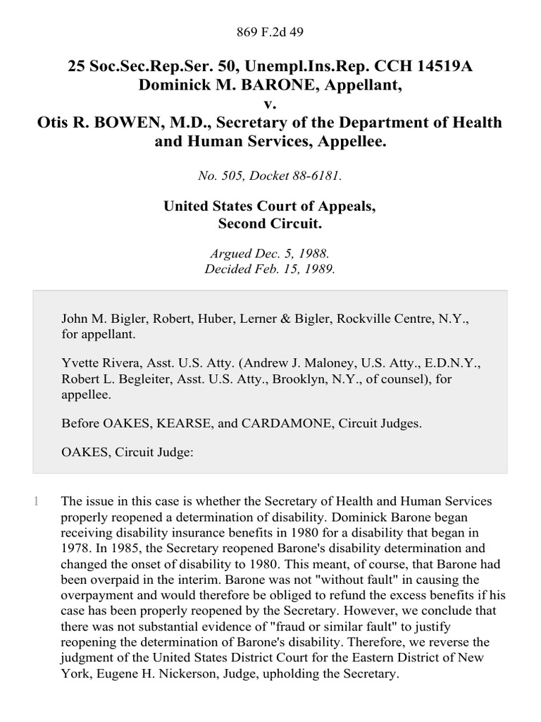 25 Soc - Sec.rep - Ser. 50, Unempl - Ins.rep. CCH 14519a Dominick M ...