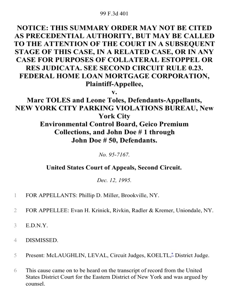 Appeal Dismissed in FHLMC Case | PDF | Appeal | Mortgage Loan