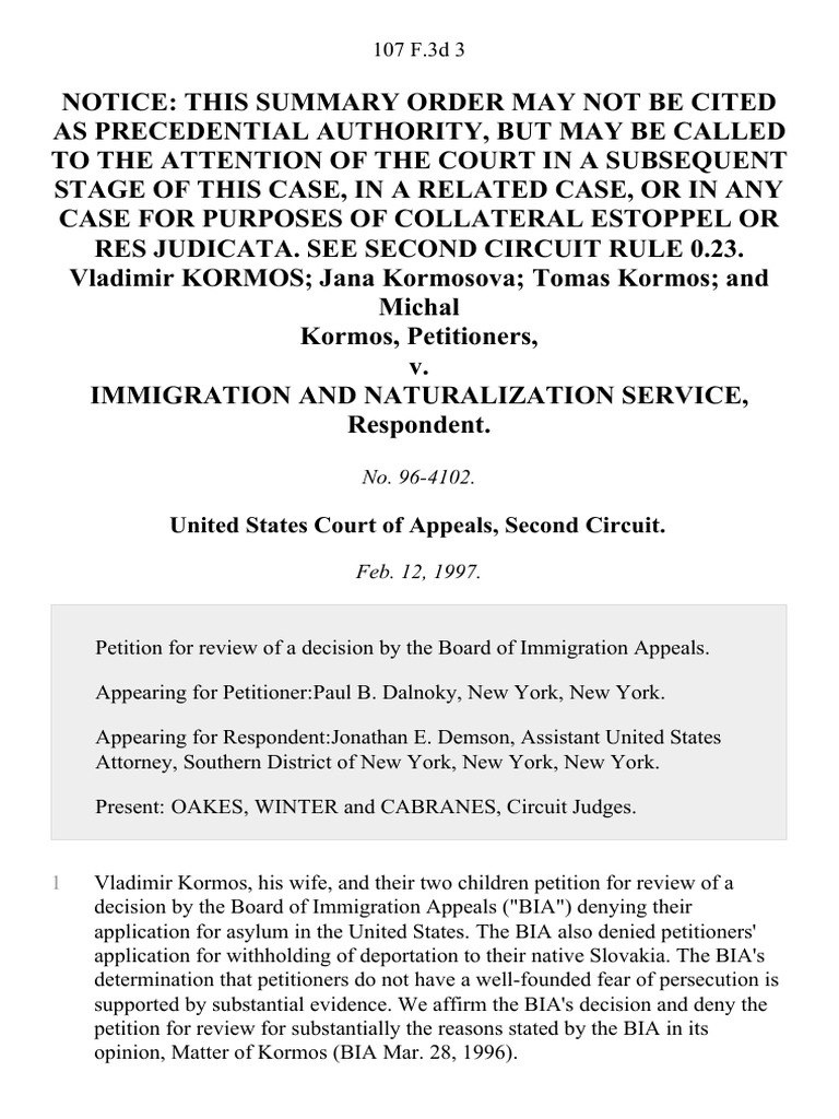 Vladimir Kormos Jana Kormosova Tomas Kormos and Michal Kormos v ...