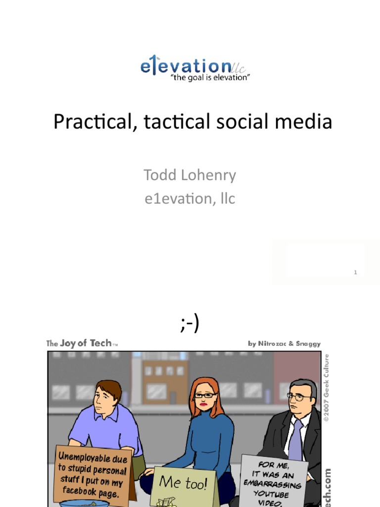 Practical Tactical Social Media | PDF | Popular Culture & Media Studies ...
