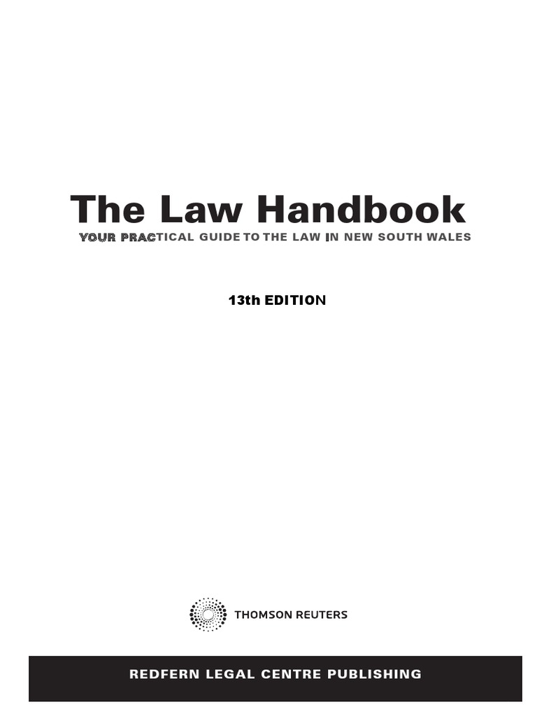 The Law Handbook: 13th EDITION | PDF | Debtor | Bankruptcy