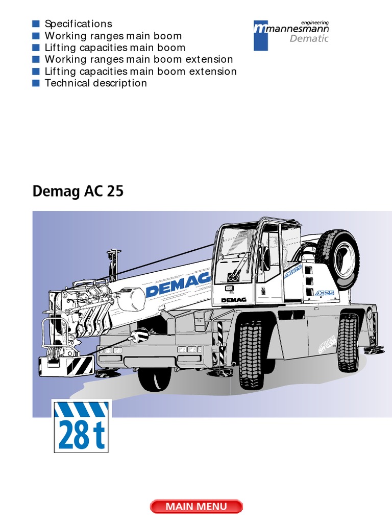 Demag AC25 | PDF | Crane (Machine) | Steering
