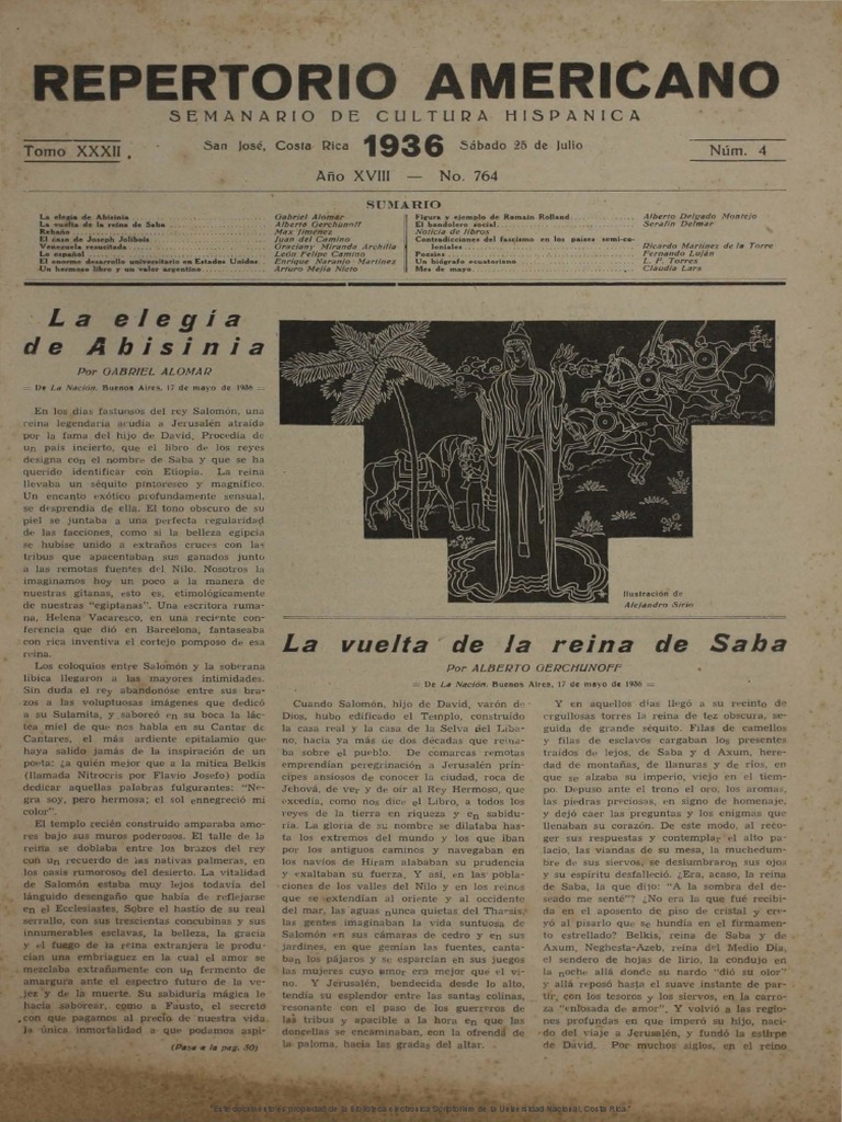 Repertorio Americano 25 JULIO 1936 | Haití