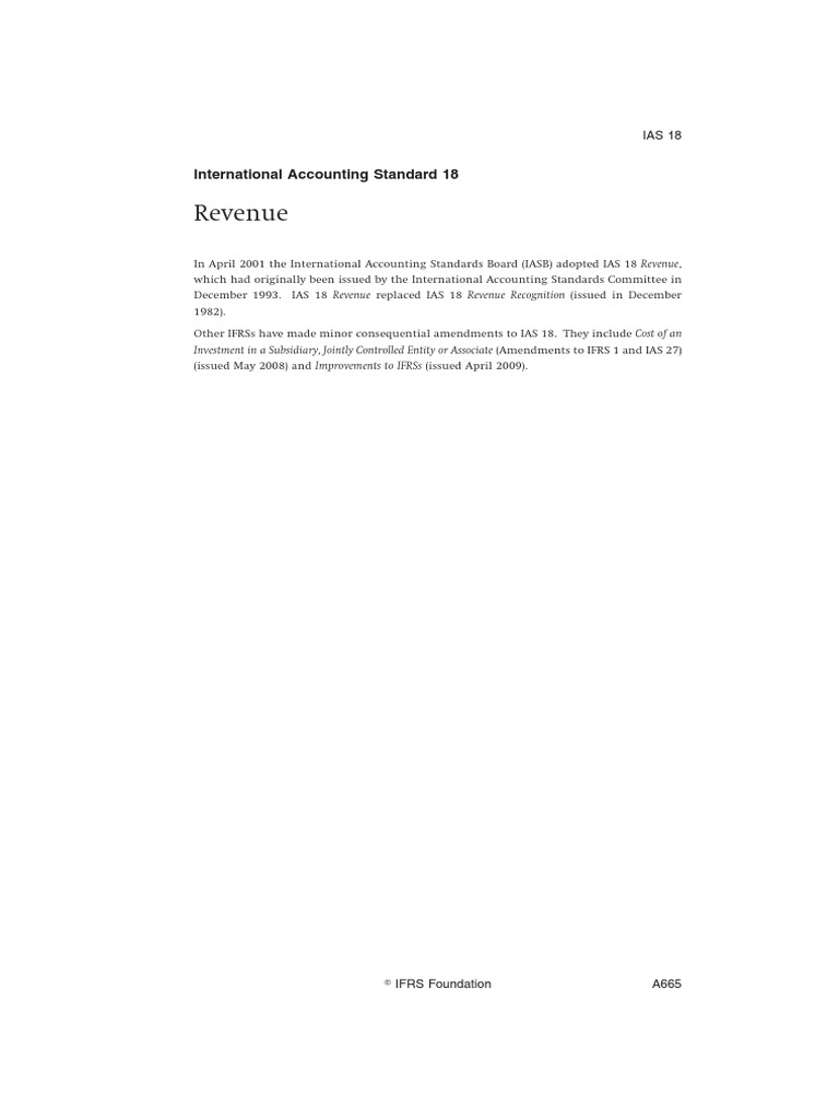 IAS 18 - Revenue PDF | PDF | International Financial Reporting ...