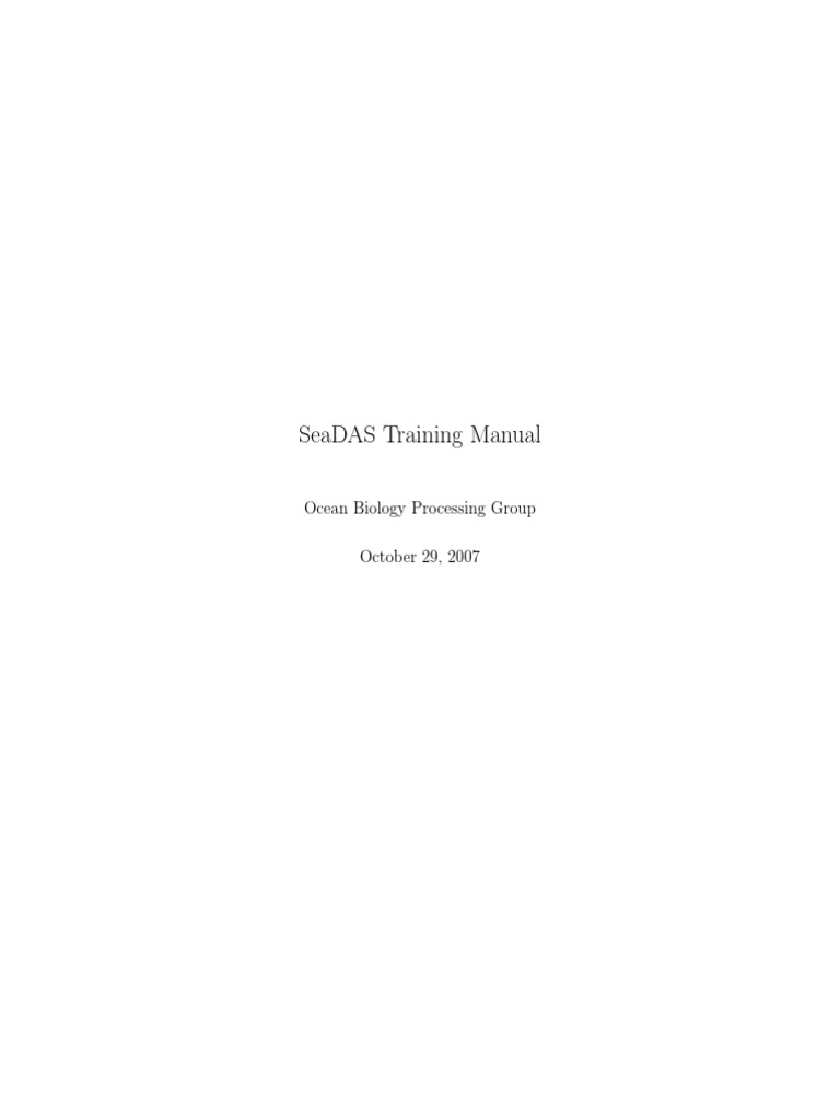 SeaDAS Training Manual | PDF | Command Line Interface | Graphical User ...