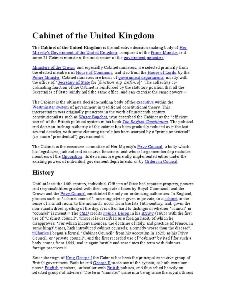 The Modern Cabinet: An In-Depth Look at the Composition, Role, and ...