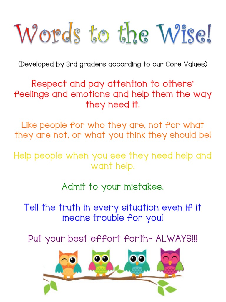 Words To The Wise PDF | PDF
