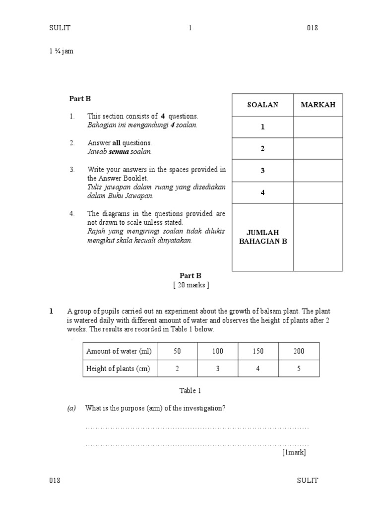 Y4 Sains Exam | PDF | Scientific Method | Nature