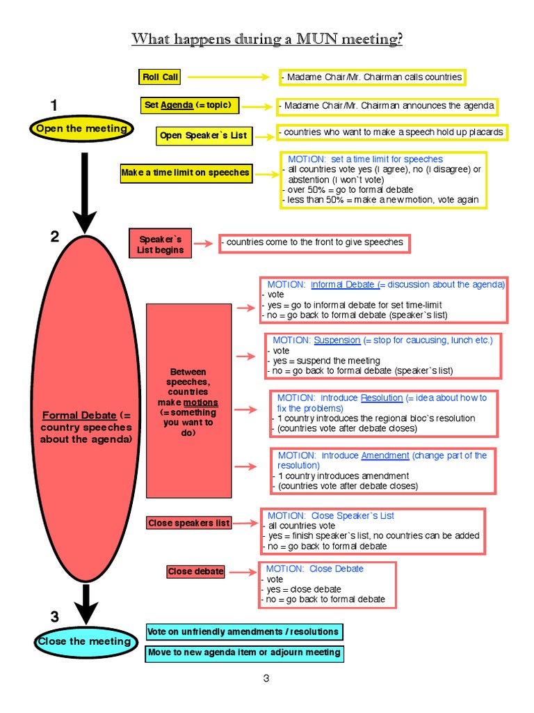 Flow Chart and Script MUN | Chairman | Parliamentary Procedure