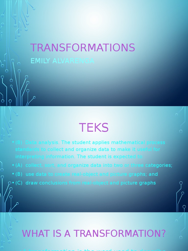 Transformations Project | PDF