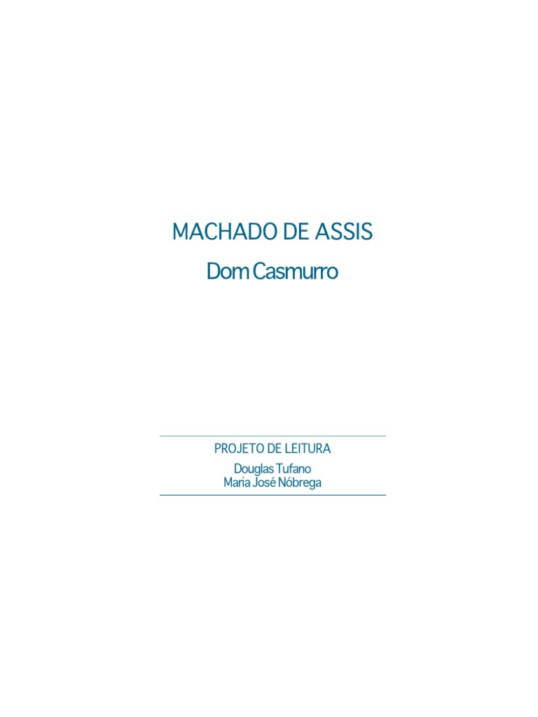Ficha de Leitura de Dom Casmurro | PDF | Aprendizado | Escolas