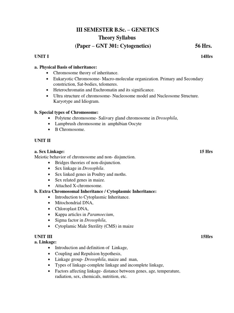 Genetics Paper III .301 | PDF | Chromosome | Karyotype