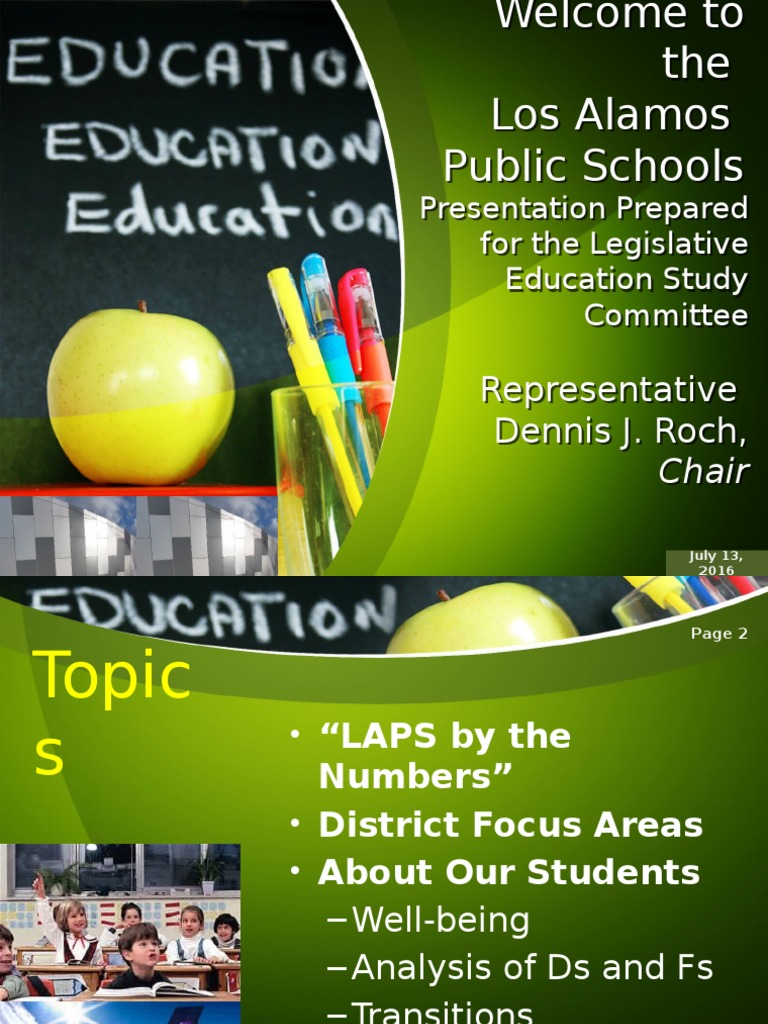 Lesc Presentation July 2016 - Los Alamos Public Schools | PDF