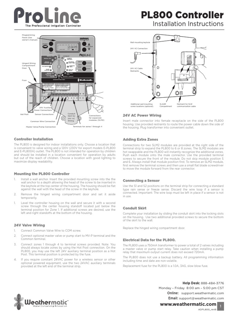 ProLine - PL800 Installation Instructions | Download Free PDF | Ac ...