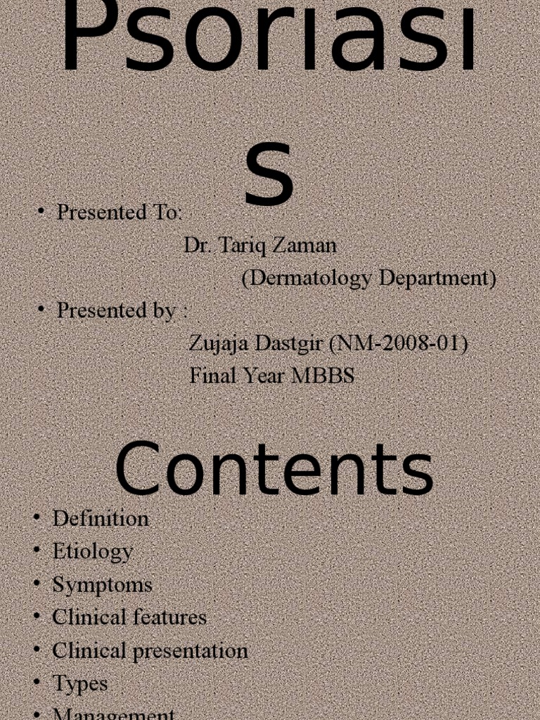 Psoriasis: An Overview of Causes, Symptoms and Treatment Types | PDF ...