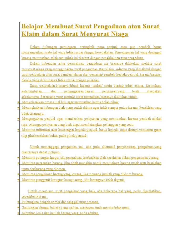 Surat Claim Dan Penagihan | PDF