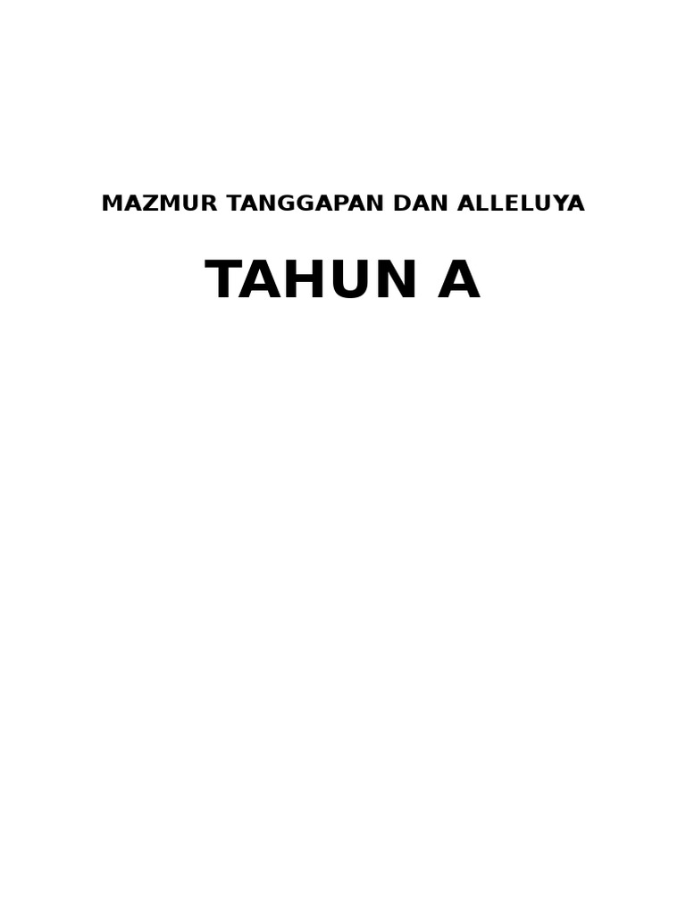 Teks Mazmur Tanggapan2 | PDF