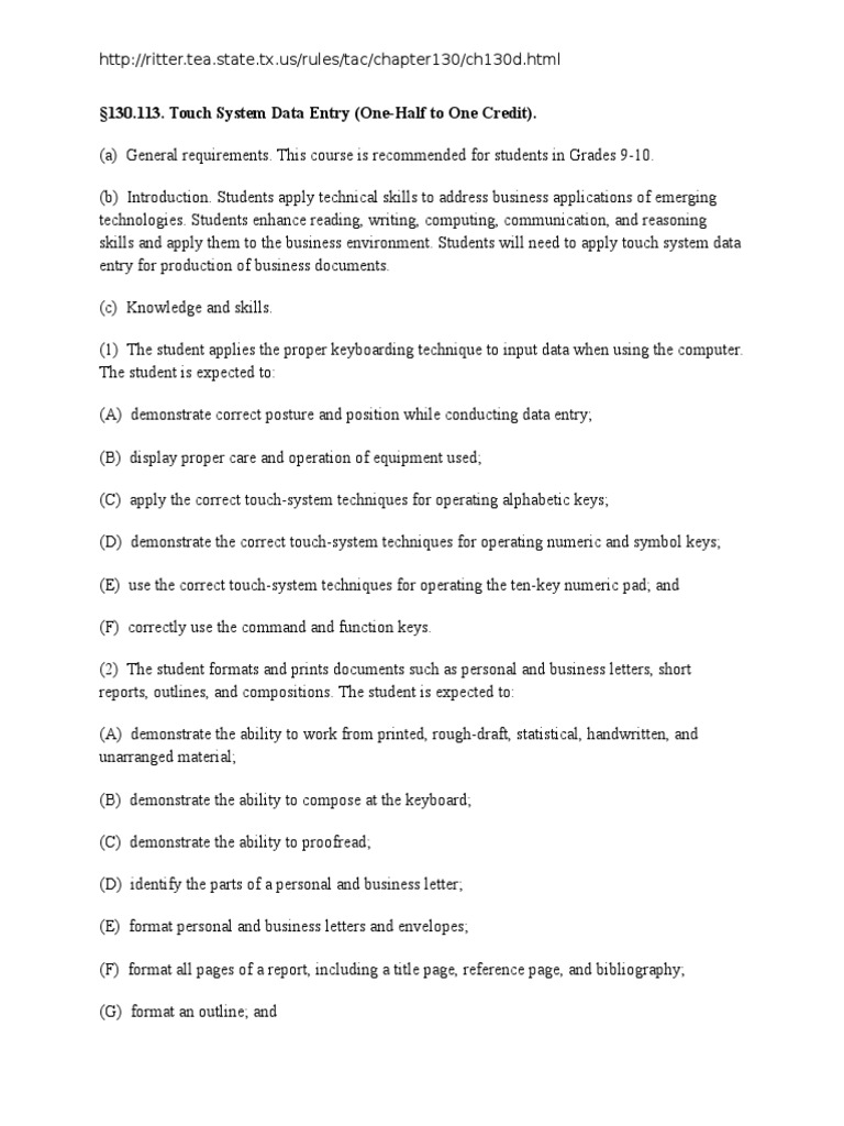 Teks Touch System Data Entry | PDF | Proofreading | Communication