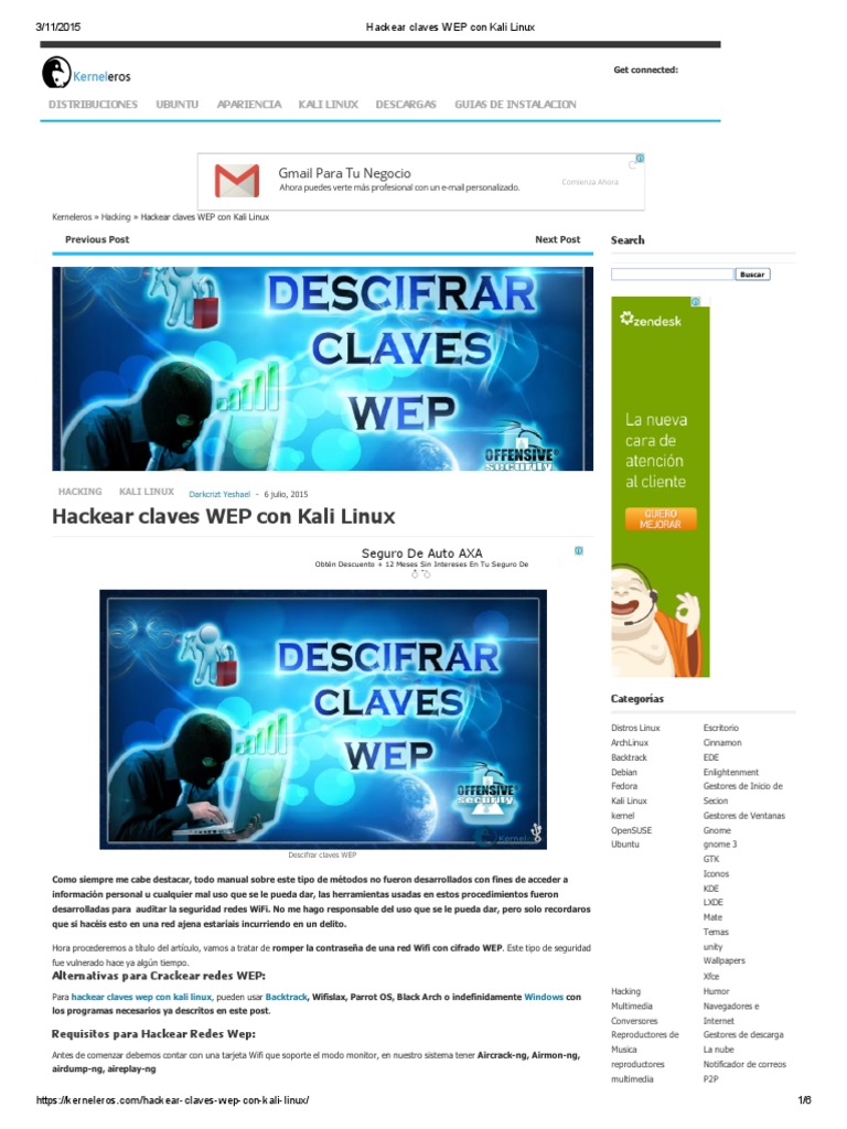 Hackear Claves WEP Con Kali Linux | PDF | Ubuntu (sistema operativo ...