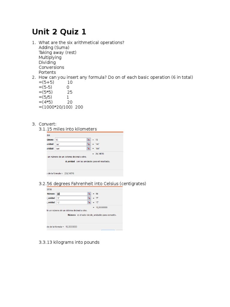 Unit 2 Quiz 1 | PDF