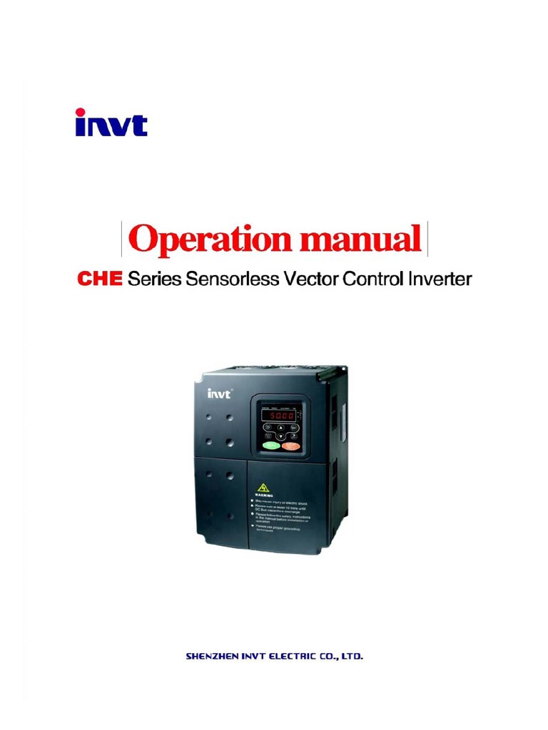 INVT CHV100 Inverter User Manual | PDF | Electromagnetic Interference ...