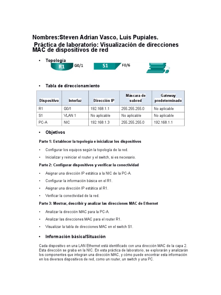 5.1.3.6 Lab - Viewing Network Device MAC Addresses | PDF | Controlador de interfaz de red ...