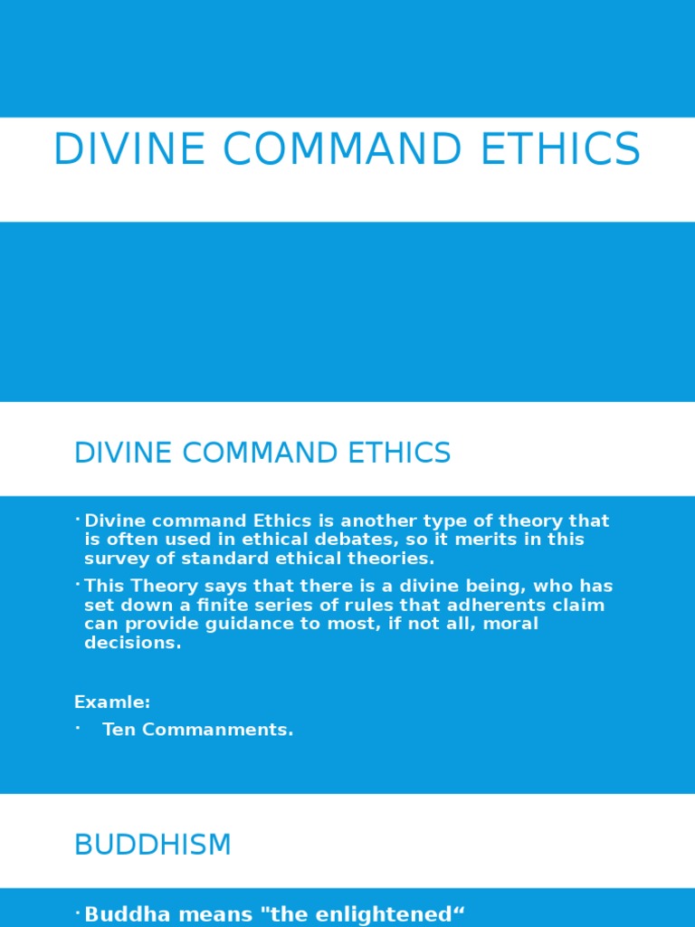 Divine Command Ethics | PDF