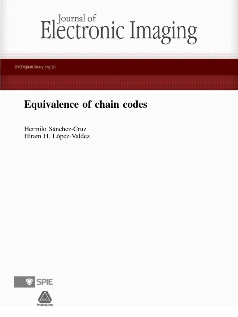 Equivalence of Chain Codes PDF | Download Free PDF | Data Compression ...