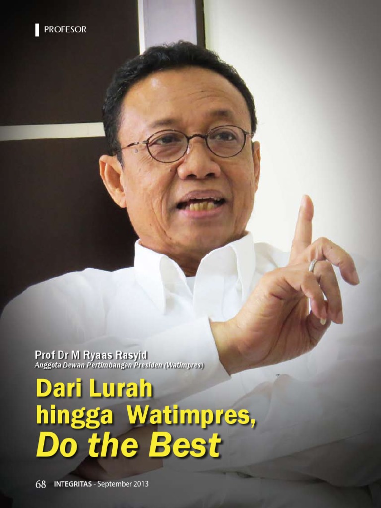 Profil Prof. Ryaas Rasyid | PDF | Karier & Perkembangan | Ilmu Sosial